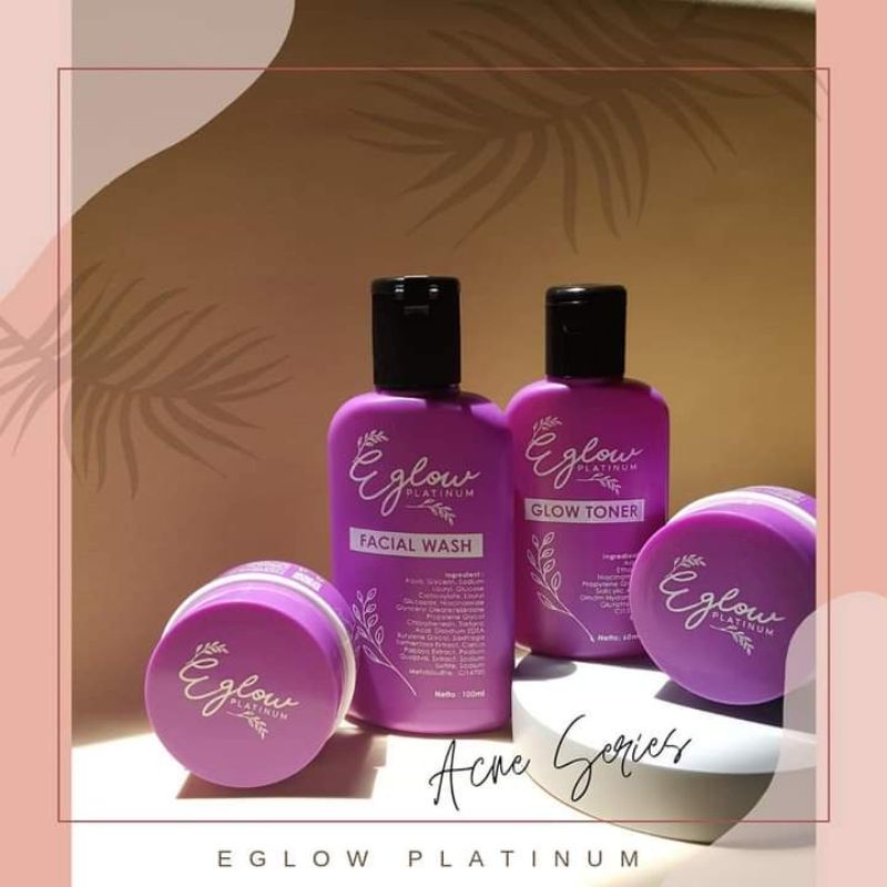 Jual Skincare BPOM Eglow Platinum Acne Series ( Free misk tahara ...