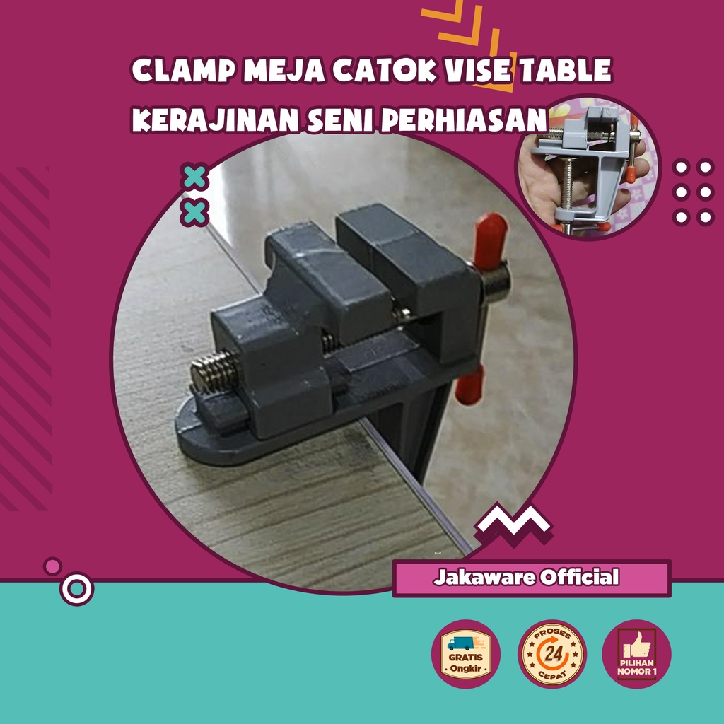 Jual CLAMP MEJA CATOK VISE TABLE KERAJINAN SENI PERHIASAN KLEM PENJEPIT ...