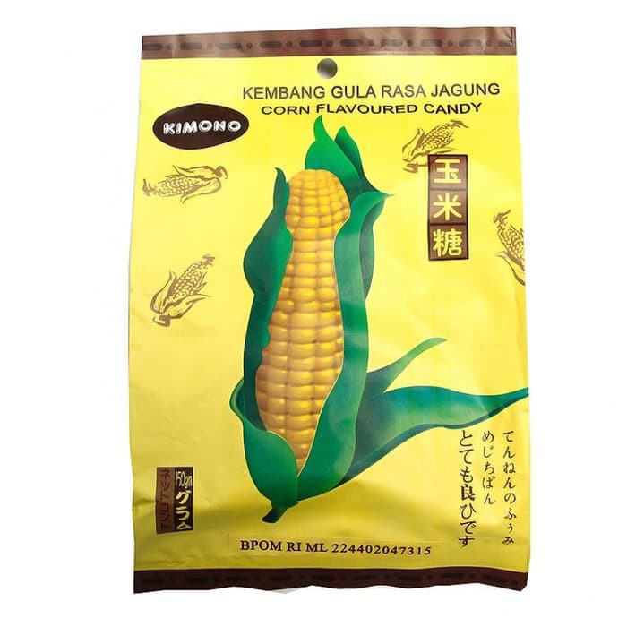 Jual PERMEN KIMONO CORN FLAVOUR Candy KEMBANG GULA JAGUNG 150 G ...