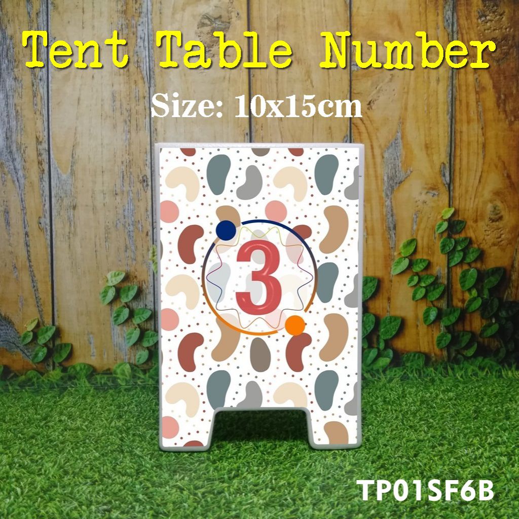 Jual Nomor Meja Model Tenda Motif Pastel Tent Table Number Cafe Resto ...