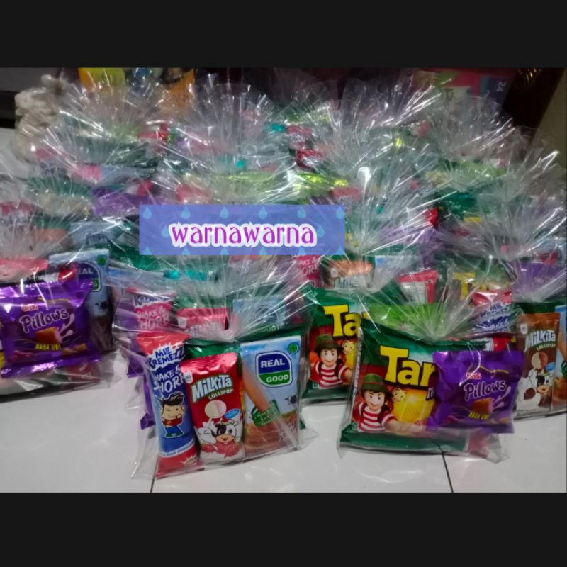 Jual Snack Ulang Tahun Anak Paket Murah model Kipas / Bingkisan Ulang ...