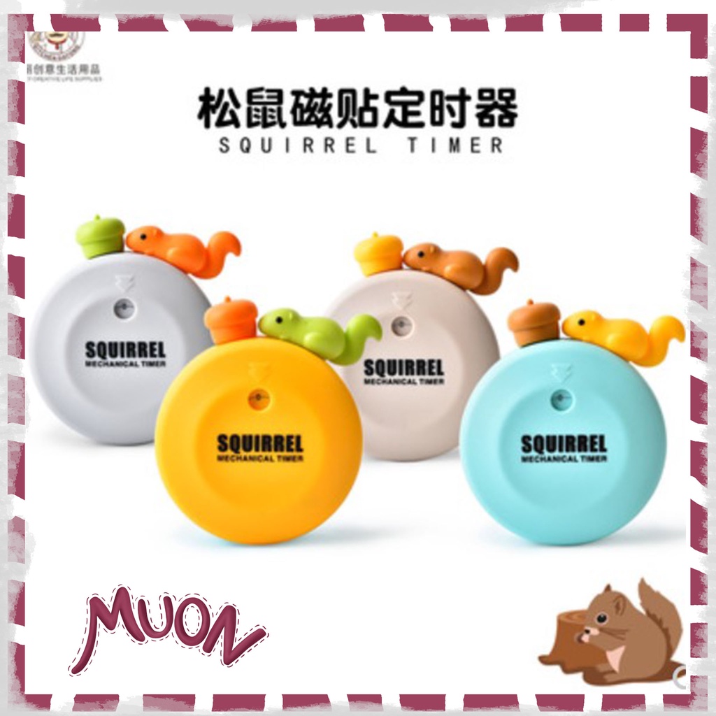 Jual Timer Mechanical Squirrel Tupai Stopwatch Jam Dapur Kitchen Lucu ...