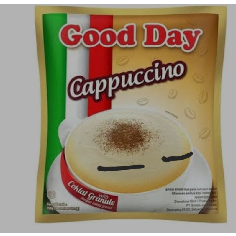 Jual Good Day Cappuccino Renceng/Kopi Good Day Cappuccino 25 Gram ( 1 Renceng isi 10 Sachet ...
