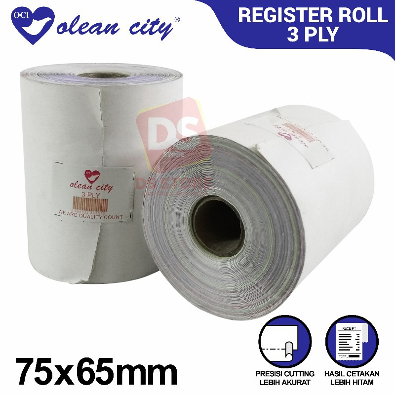 Jual KERTAS THERMAL REGISTER ROLL 3 PLY OLEANCITY | Shopee Indonesia