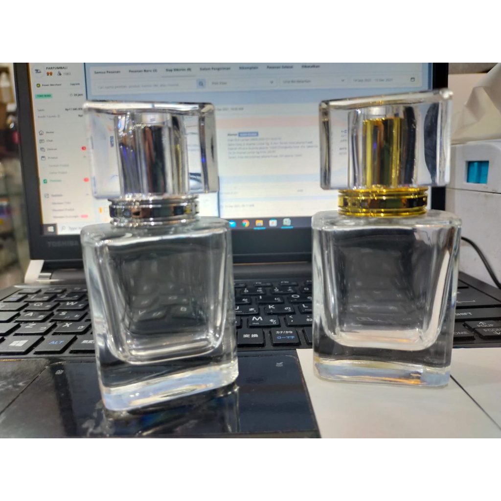 Jual Botol kosong press 30ml/Christal/Botol press/Botol Chanel bening ...