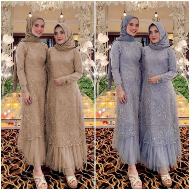 Jual GAUN BROKAT / GAMIS PESTA / GAUN KONDANGAN | Shopee Indonesia