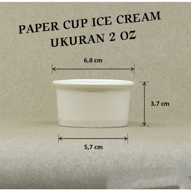 Jual PAPER CUP ICE CREAM 2 OZ TANPA TUTUP (ISI 50 PCS) | Shopee Indonesia