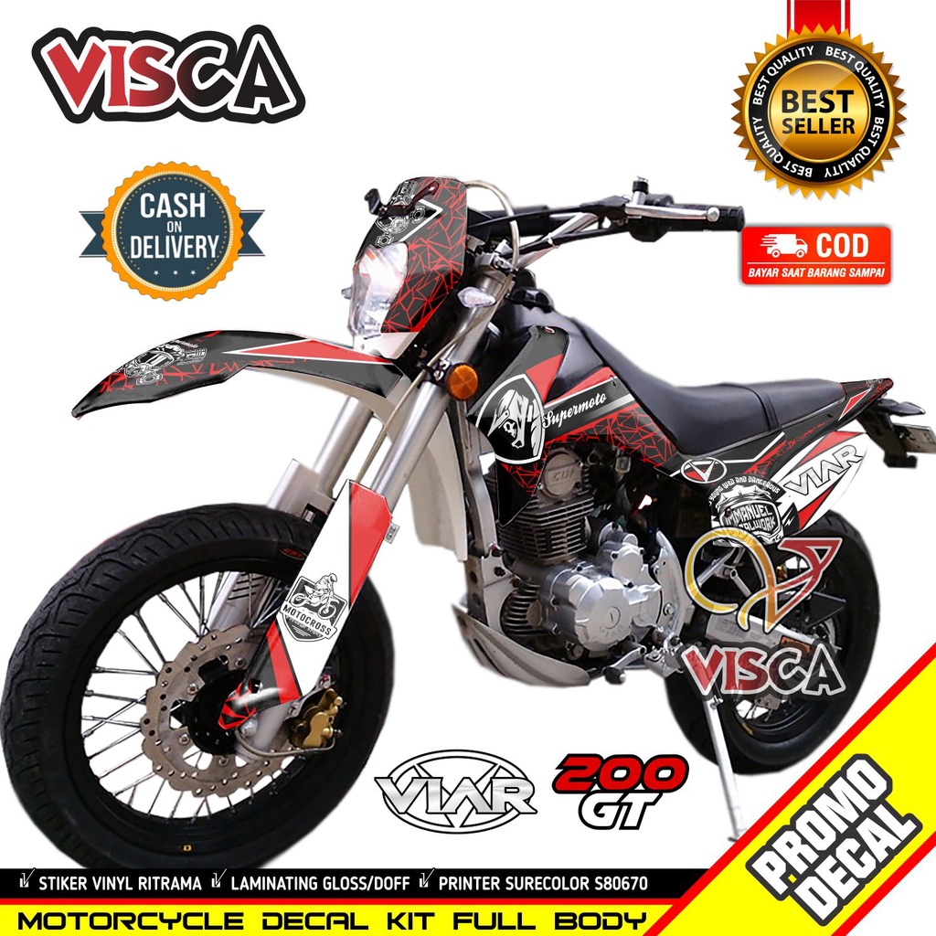 Jual Decal Viar X Cross 200 GT Terbaru Full Body Decal Viar X Cross 200 ...
