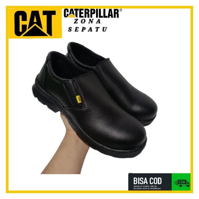 Jual (TERBARU) SEPATU SAFETY PENDEK MODEL TALI SELOP HITAM UJUNG BESI ...