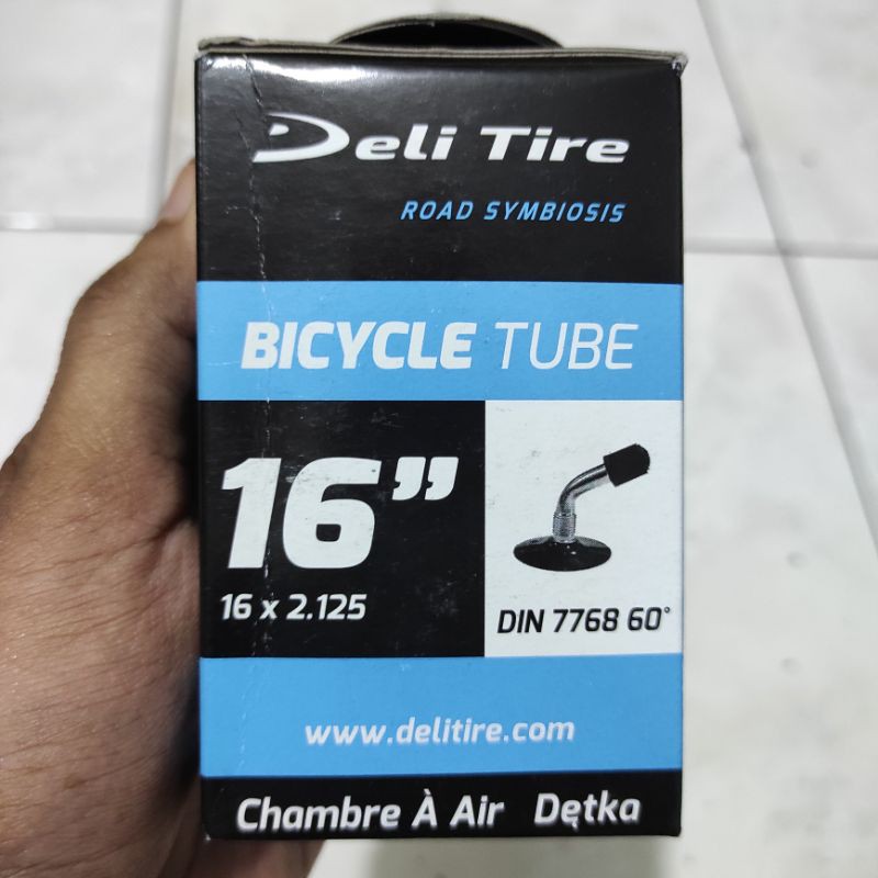 Jual BAN DALAM SEPEDA LISTRIK DELI TIRE 16 INCH UKURAN 16x2.125 ATAU 16 x 2.125 PENTIL BENGKOK ...