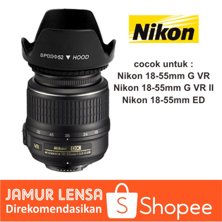 Jual Lens Hood Kit Nikon D40 D40x D60 D3000 D3100 D3200 D5000 D5100 D5200 Lenshood Flower 18 ...