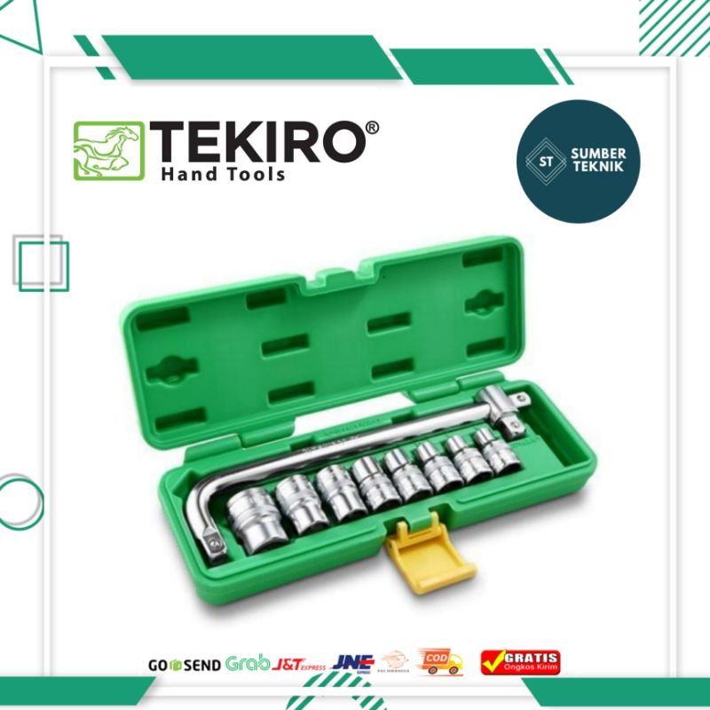 Jual Tekiro Kunci Sock Set / Hand Socket Set 10 Pcs 6 PT 1/2" DR 8-24 mm | Shopee Indonesia
