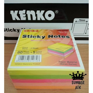 Jual STICKY NOTE KENKO SNC-0303N Cube 5 warna MEMO warna warni - Neon ...