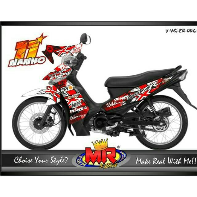 Jual Decal Premium Vega ZR merah putih Stiker Sticker desain keren dan ...