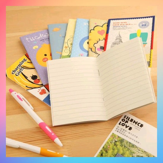 Jual Buku Tulis Mini / Book Mini / Cartoon Mini Book / Buku Tulis Memo ...