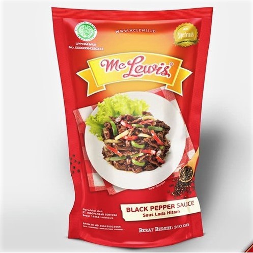 Jual McLewis Black Pepper Sauce 310gr Mc Lewis Seasoning Condiments ...