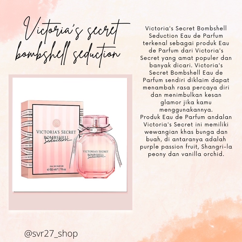Jual vs bombshell seduction edp | Shopee Indonesia