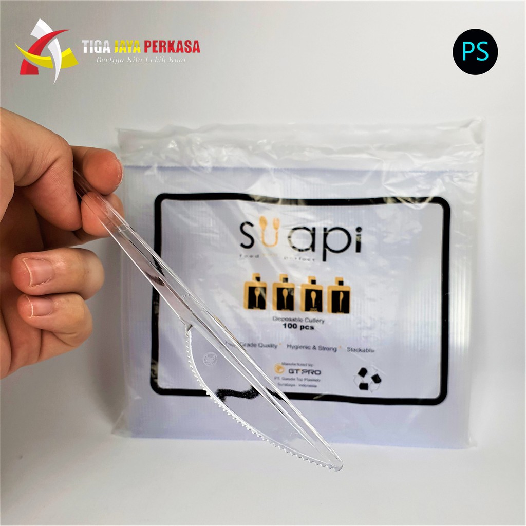 Jual Pisau Plastik Suapi / Suapi Knife PS / Pisau Plastik Transparan ...