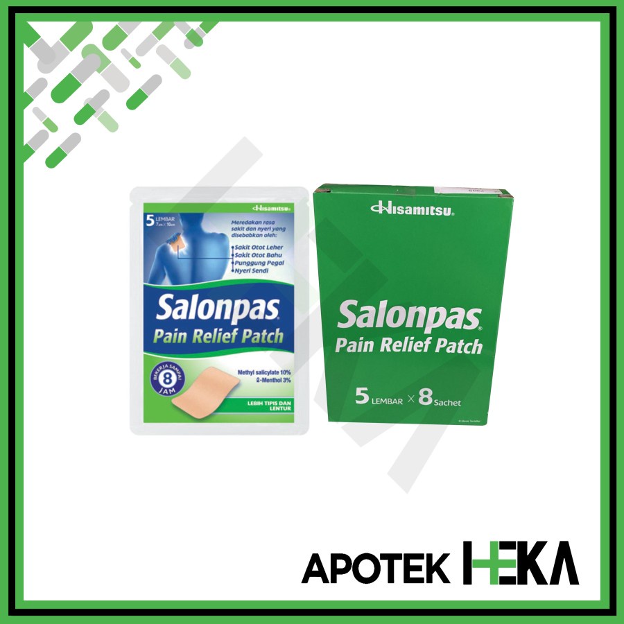 Jual Salonpas Pain Relief Patch 7cmx10cm Box isi 8x5 Lembar (BANDUNG ...