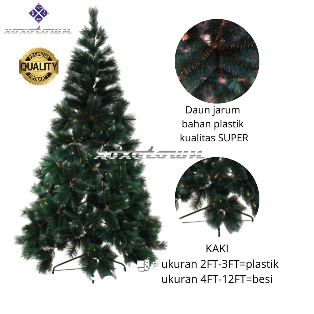 Jual pohon natal 2 feet / 60 cm snow white pine tree tipe jd1688 2ft ...
