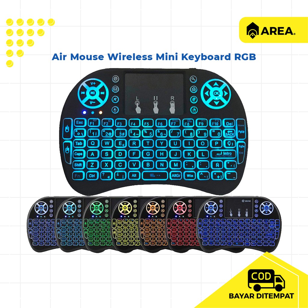 Jual Three Colour Keyboard Air Mouse i8 Mini Keypad Wireless Touchpad ...
