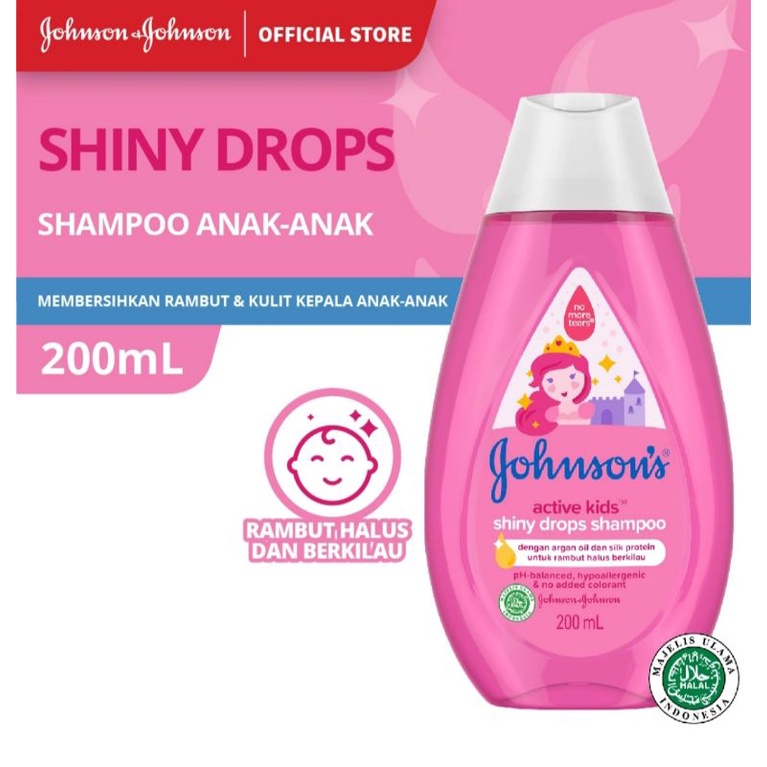Jual johnson's active kids shiny drops shampoo 200 ml | Shopee Indonesia