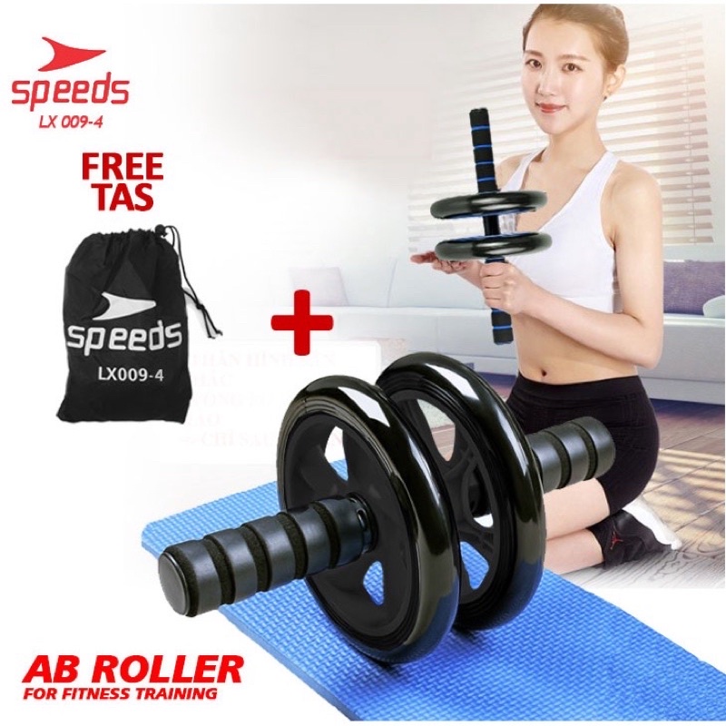 Jual SPEEDS AB Wheel/AB Roller/Double Wheel/Alat Sit Up/Alat Gym Bonus ...