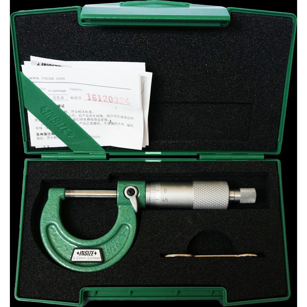Jual Micrometer Luar Insize 0-25mm 0,01mm 3203-25A | Shopee Indonesia