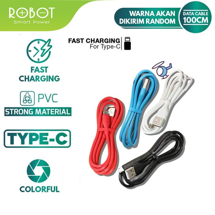 Jual ROBOT Kabel Data RT-TL100 2.4A Cable Data TYPE-C - Garansi ...