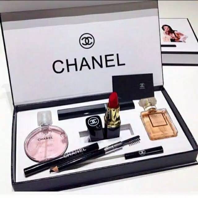 Jual CHANEL SET 5in1 / CHANEL SET MAKE UP / PARFUM MINIATUR / miniatur ...