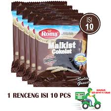 Jual Roma Malkist Coklat kemasan Sachet / RENCENG 21 Gram. 1 Pack isi ...