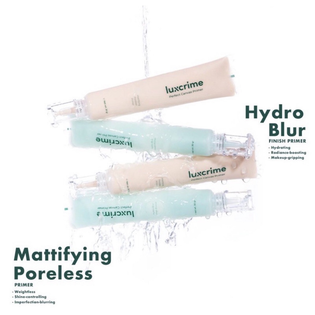 Jual LUXCRIME PERFECT CANVAS PRIMER MATTIFYING PORELESS & HYDRO BLUR ...