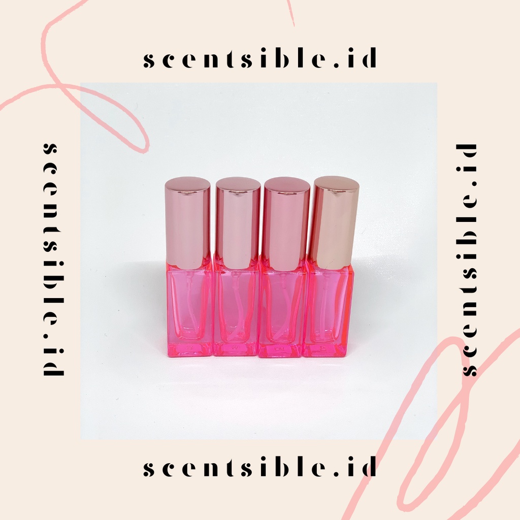 Jual BOTOL PARFUM KACA SPRAY GLASS PINK BOTTLE 5 ML DECANT SCENTSIBLE ...