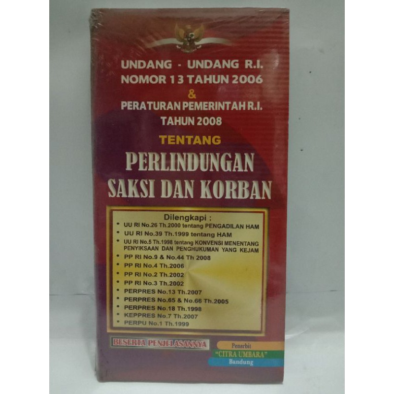 Jual UU Tentang Perlindungan Saksi dan Korban | Shopee Indonesia