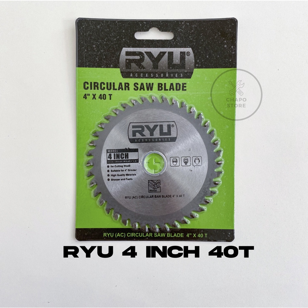 Jual Ryu circular saw blade 4" inch 40t mata gerinda potong kayu | Shopee Indonesia