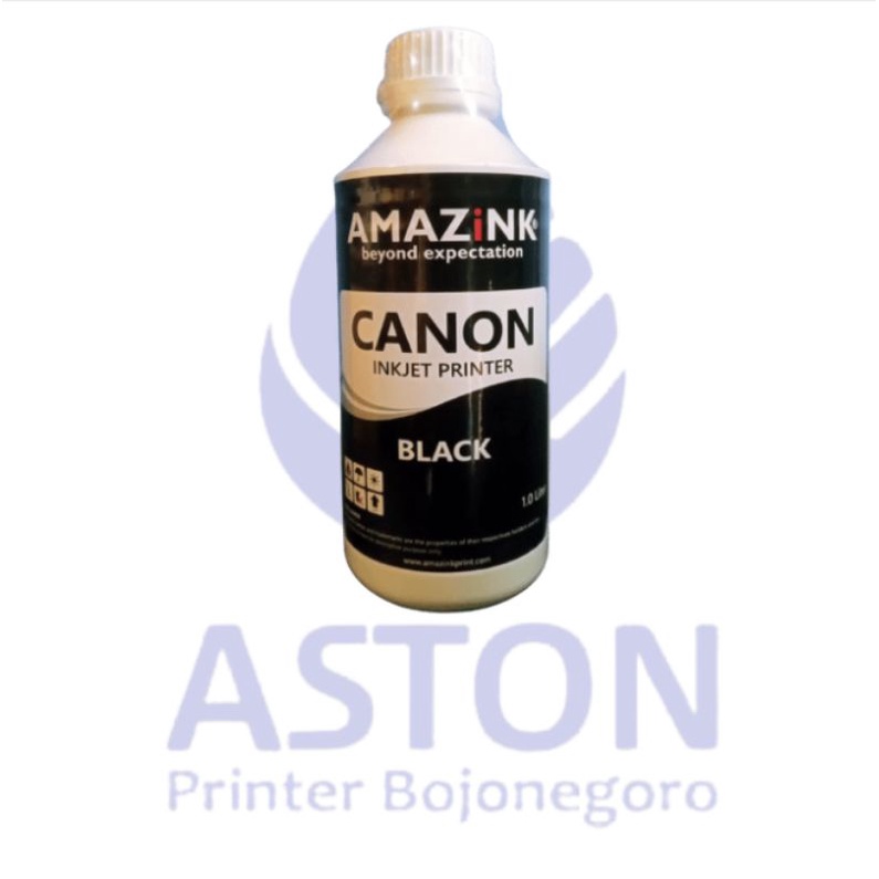 Jual TINTA PRINTER CANON KEMASAN 1 LITER BLACK AMAZINK | Shopee Indonesia