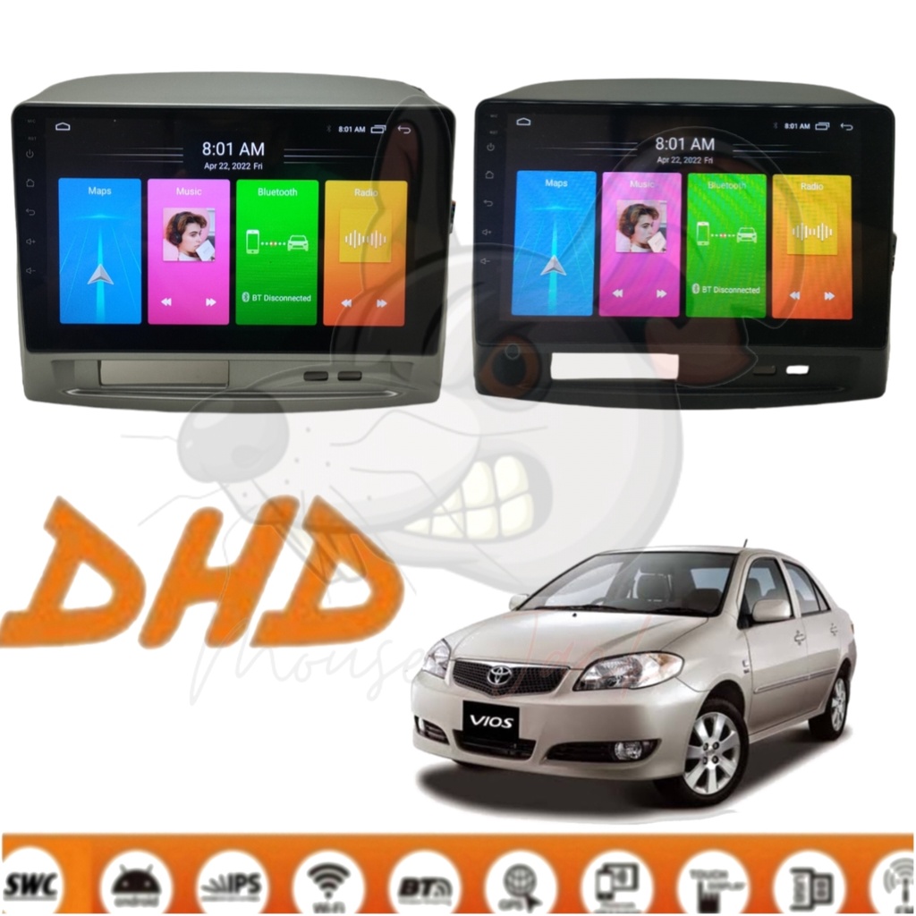 Jual Head Unit Android DHD Toyota Vios 2003 - 2007 9 inch Plug And Play ...