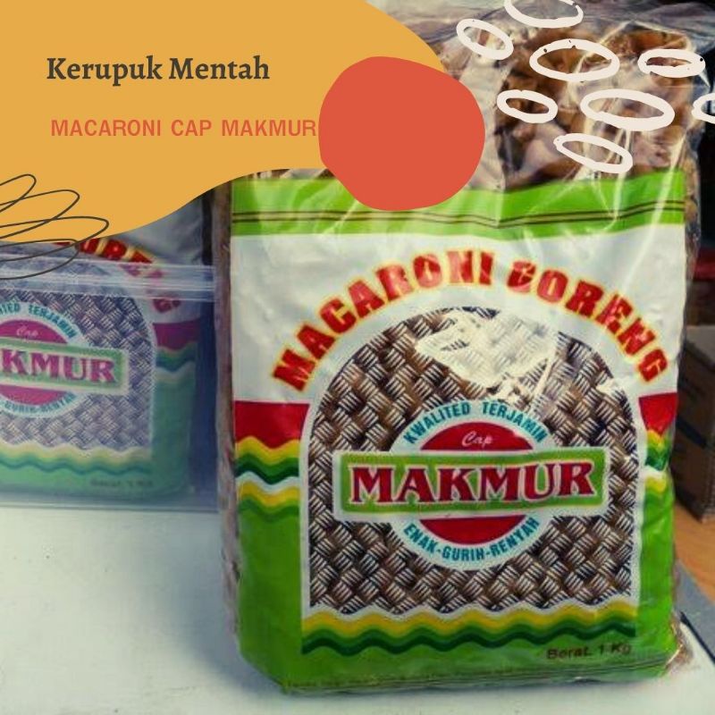 Jual [ 1 KG ] MAKARONI CAP MAKMUR / MACARONI MENTAH BAHAN SEBLAK ...