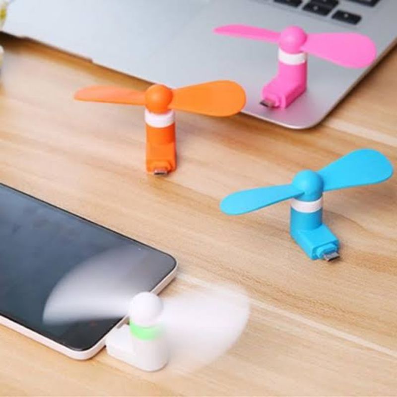 Jual Kipas Mini Portable Micro USB dan Type-C Fan Flexible | Shopee ...