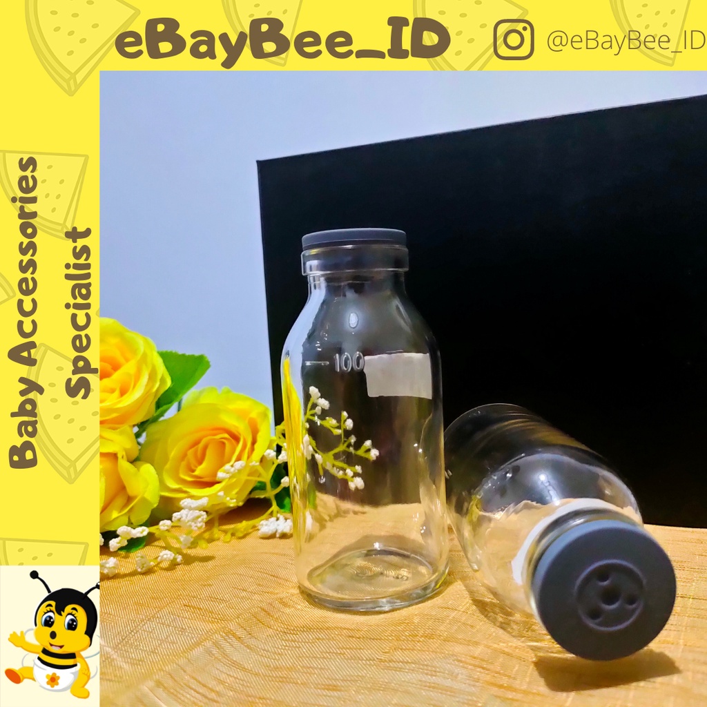 Jual eBayBee_ID Botol Asi Kaca Merk CIKI 100 ml | Shopee Indonesia