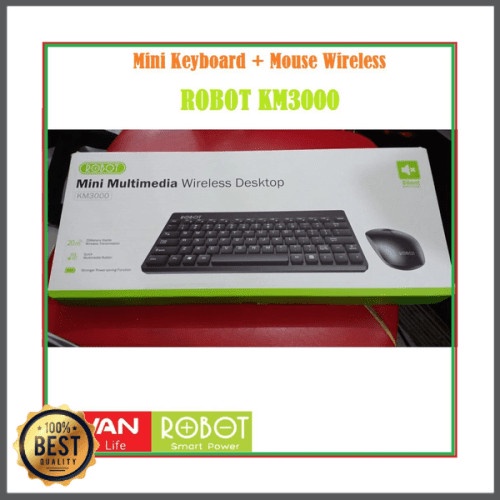 Jual GARANSI 1 TAHUN ROBOT KM3000 COMBO WIRELESS OPTICAL KEYBOARD AND ...