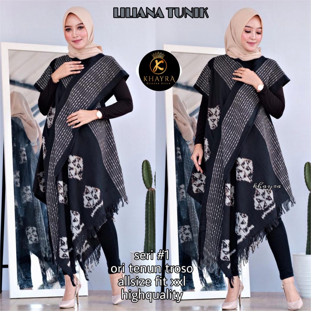Jual Dress Tunik Batik Tenun by Butik Batik Solo Bahan Tenun ORI kode ...