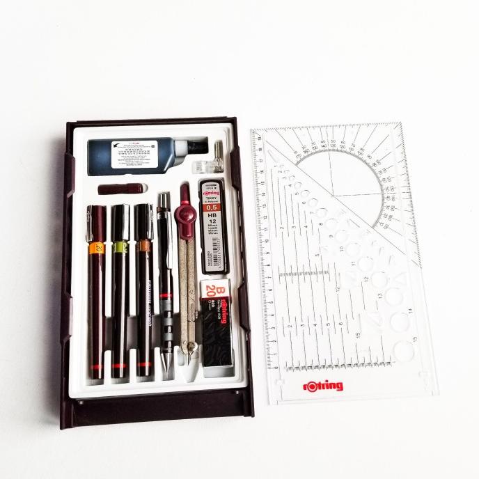 Jual Rotring Isograph Master Set 5ct Technical Pen | Shopee Indonesia