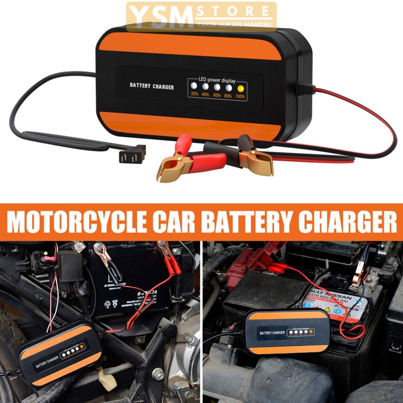 Jual Casan Accu Motor Charger Aki Motor Lead Acid Smart Charger 12V 2A ...