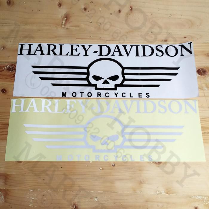 Jual Stiker / Sticker Harley Davidson Skull Motorcycles 60 cm | Shopee ...
