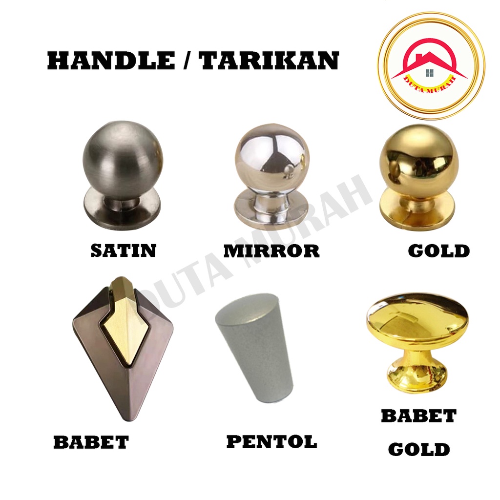 Jual Handle Tarikan Laci Handel Lemari Pegangan Pintu Bentuk Bulat ...