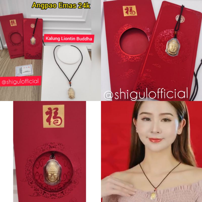 Jual Angpao Emas imlek 2024 naga angpao gold 24k bersertifikat kalung ...