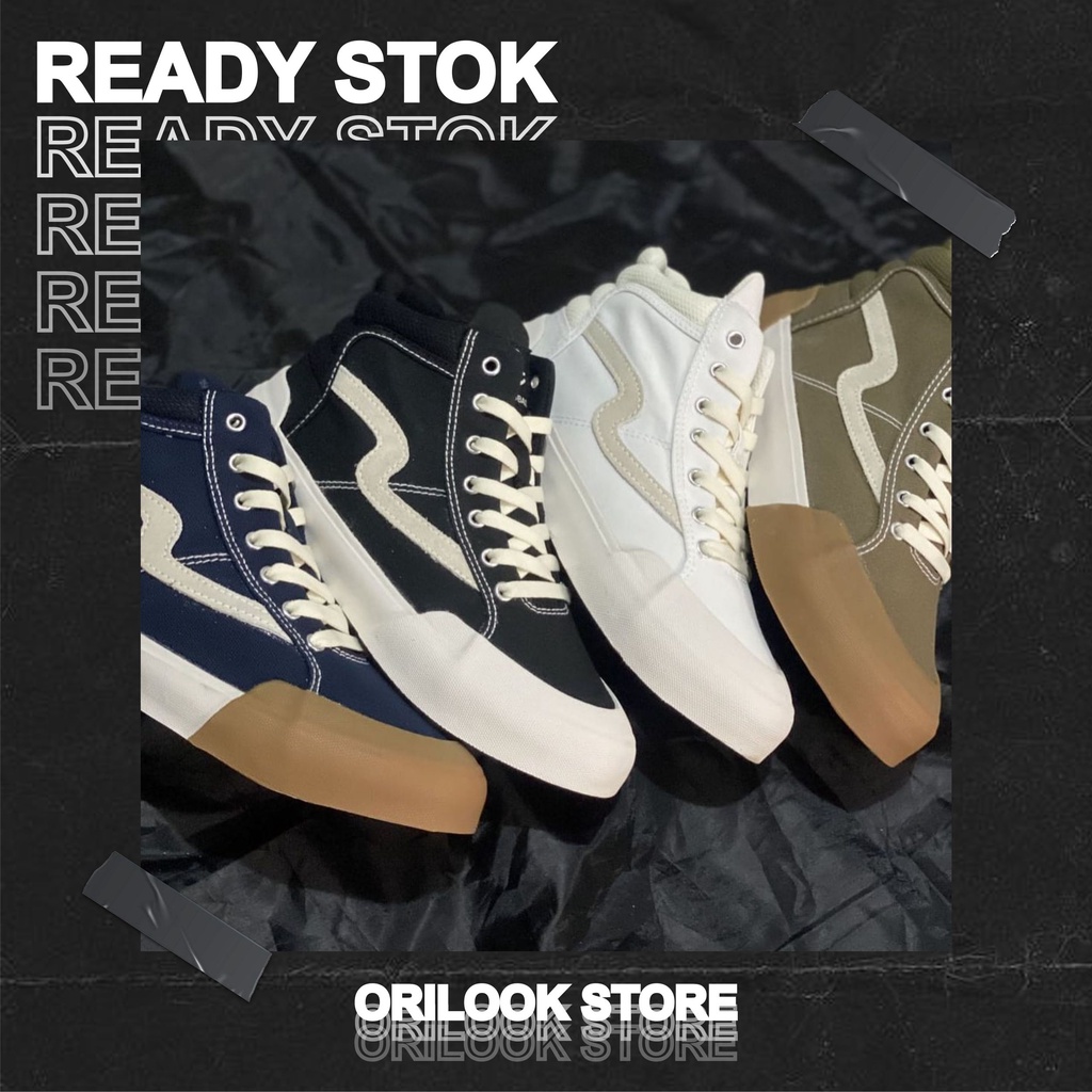 Jual Sepatu Patrobas Cloud High Black White, Off White, Olive, Navy ...