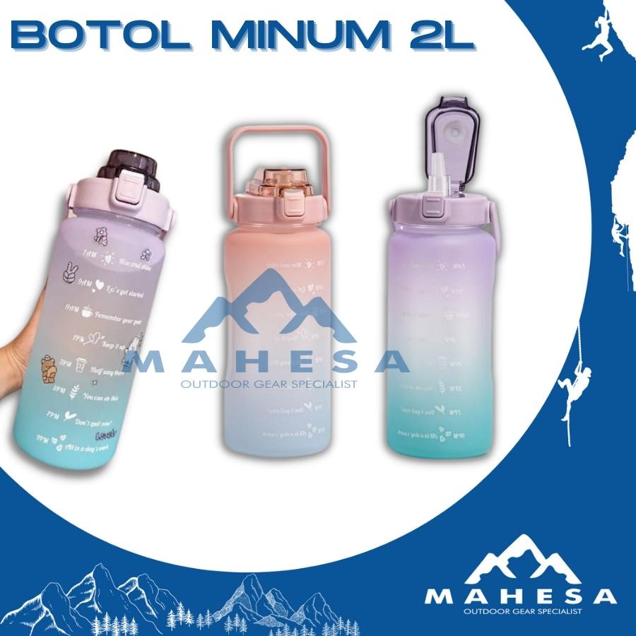 Jual Botol Air Minum 2L 2000ml Jumbo Viral Korea Kekinian Pendaki ...