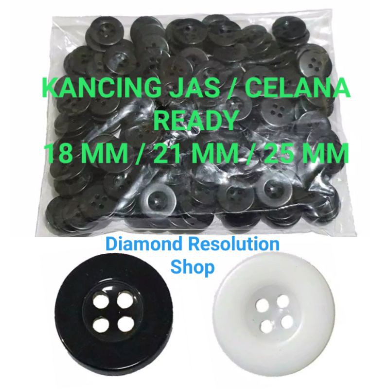 Jual COD 144 PCS KANCING JAS / CELANA / kancing Baju Safari 1,5 cm / 1 ...